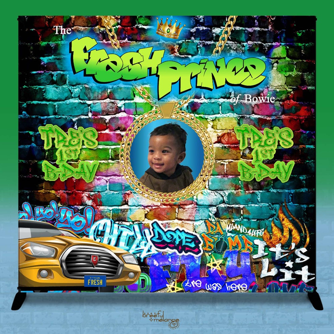 Fresh Prince Fresh Princess Backdrop Reboot #1, Fully Editable Graffiti ...