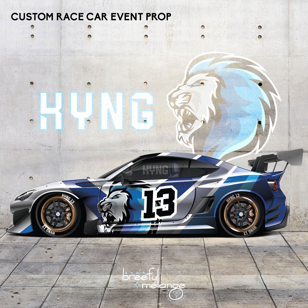 Race Car Party Standee Prop, Racing Theme, Personalized Race Car, 36 ...