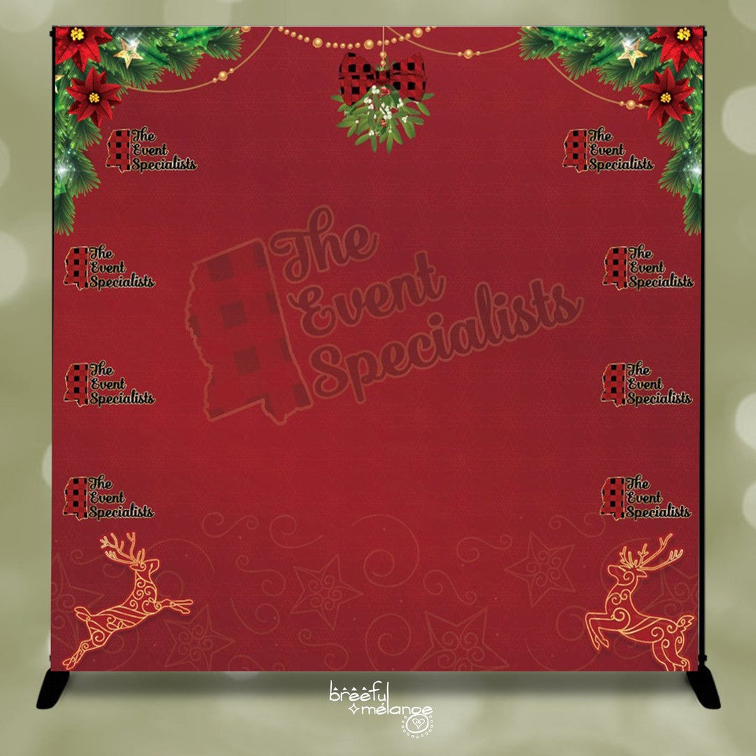 Underneath the Mistletoe Backdrop Banner, Personalized Banner ...