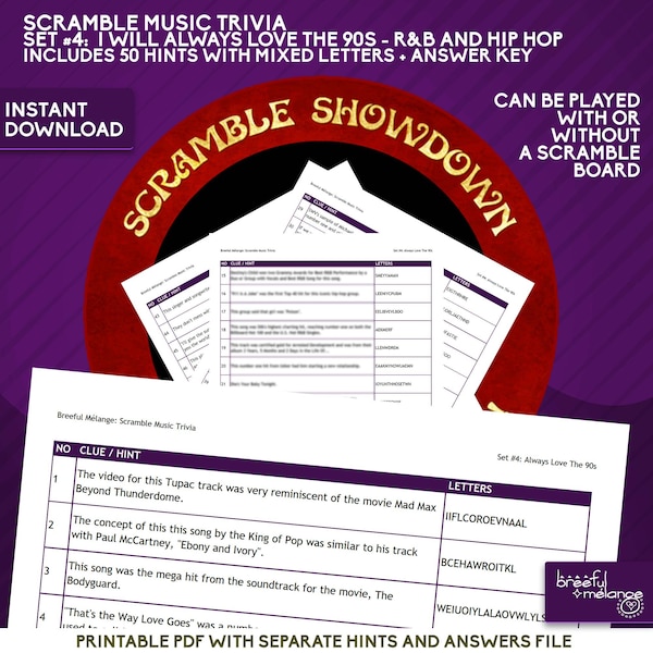 Soul Train Scramble Board With Letters - Etsy