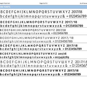Breeful Melange's Stencil Comparison Chart & Font Ideas - One Use ...