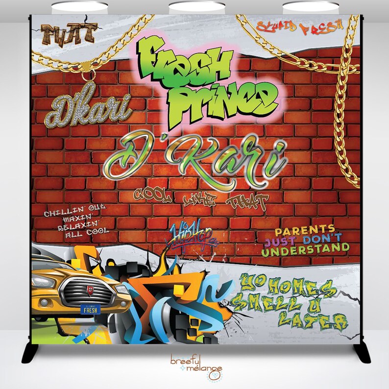 Fresh Prince Fresh Princess Backdrop Banner Remix 2 Fully - Etsy