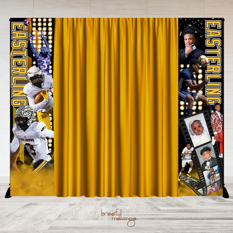 Hall of Fame Graduation Backdrop, Photo Collage Banner, Personalized ...