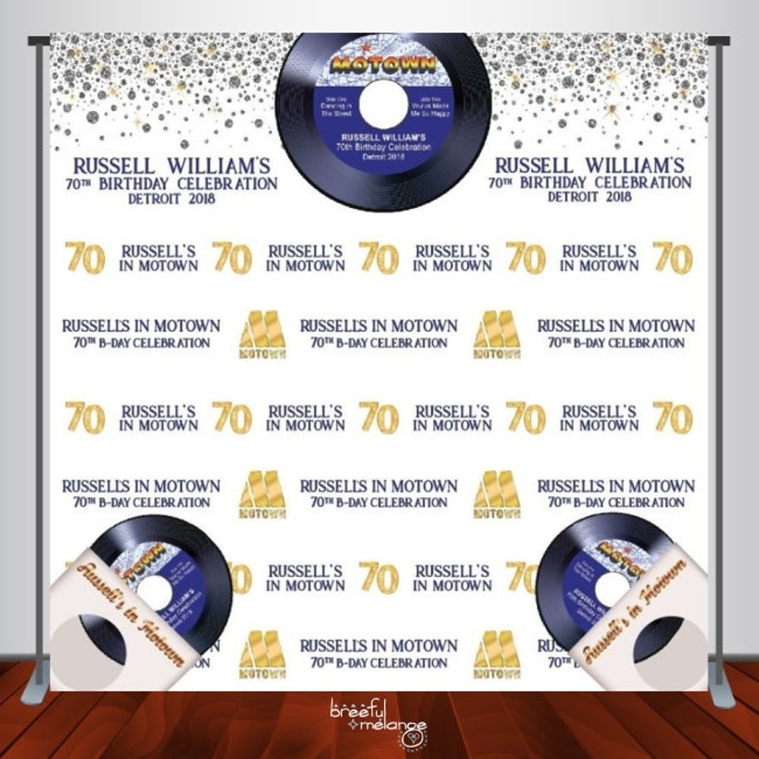 Motown Celebration Backdrop Banner Redux 1, Motown 65th Anniversary ...