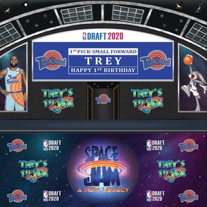 First Draft Pick Basketball Birthday Backdrop, Basketball Birthday ...