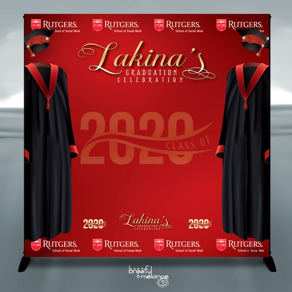 High School Graduation Backdrop Template - Etsy