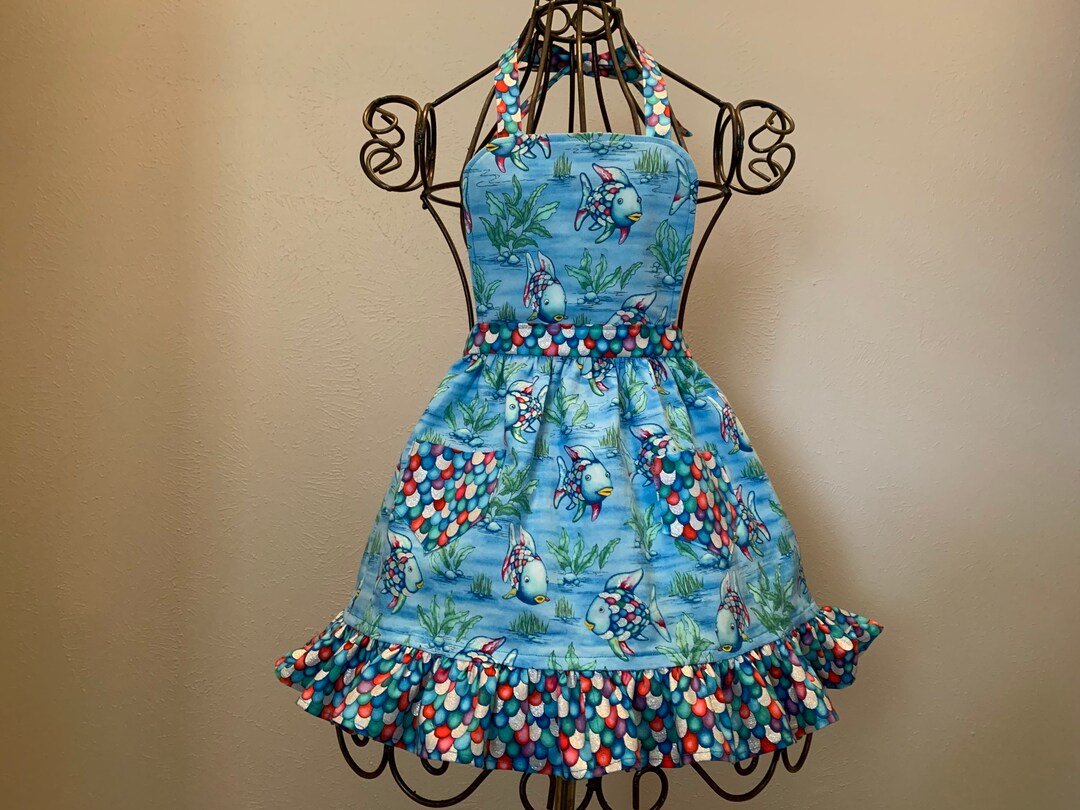Rainbow Fish Apron - Etsy