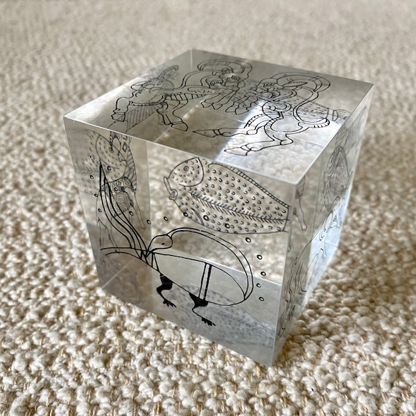 Lucite Cube - Etsy