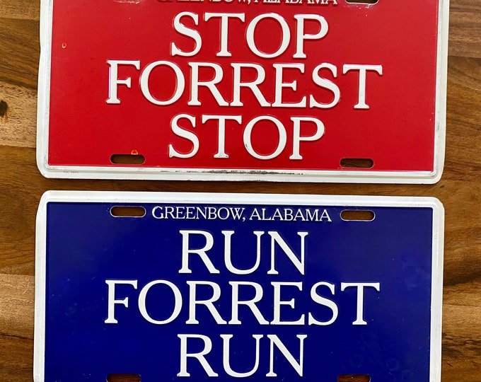 Forrest Gump License Plates - Set of Vintage RUN Forrest Run and STOP ...