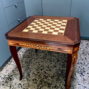 Marquetry Game Table Notturno Intarsio Sorrento Italian Game - Etsy
