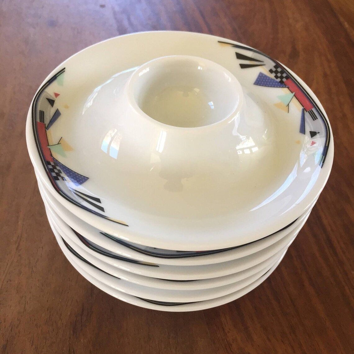 Memphis Egg Cups Vintage Memphis 80's Geometric Graphic - Etsy