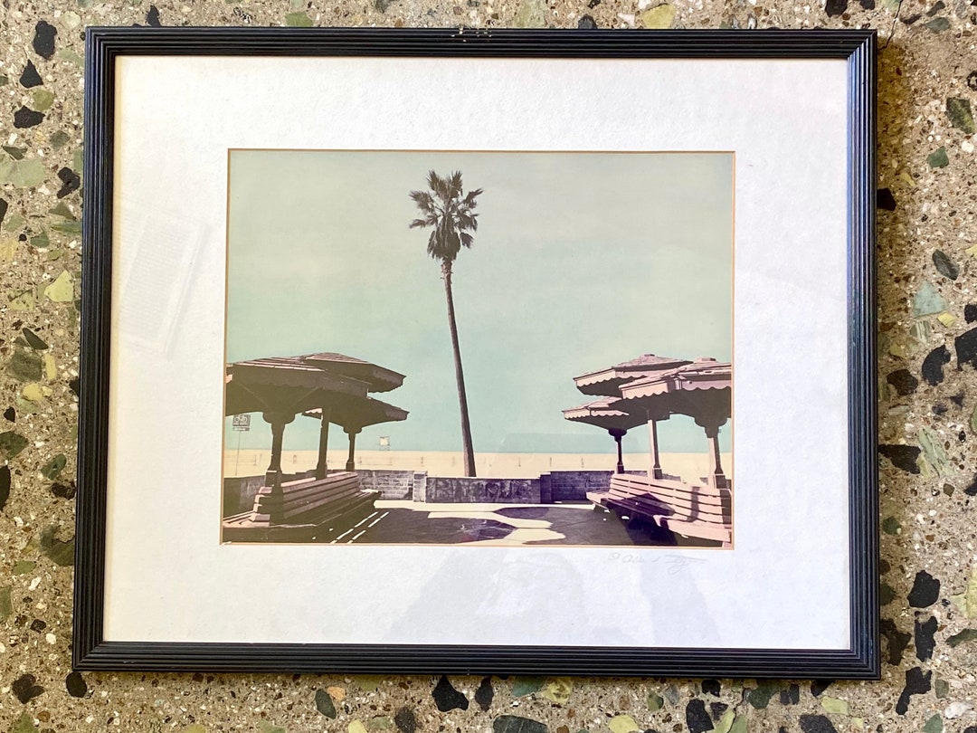 Allan Teger Palm on Beach - Vintage Hand Colored Photograph by ...