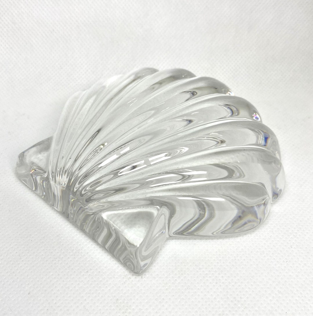 Tiffany & Co. Crystal Scallop Shell Paperweight - Etsy