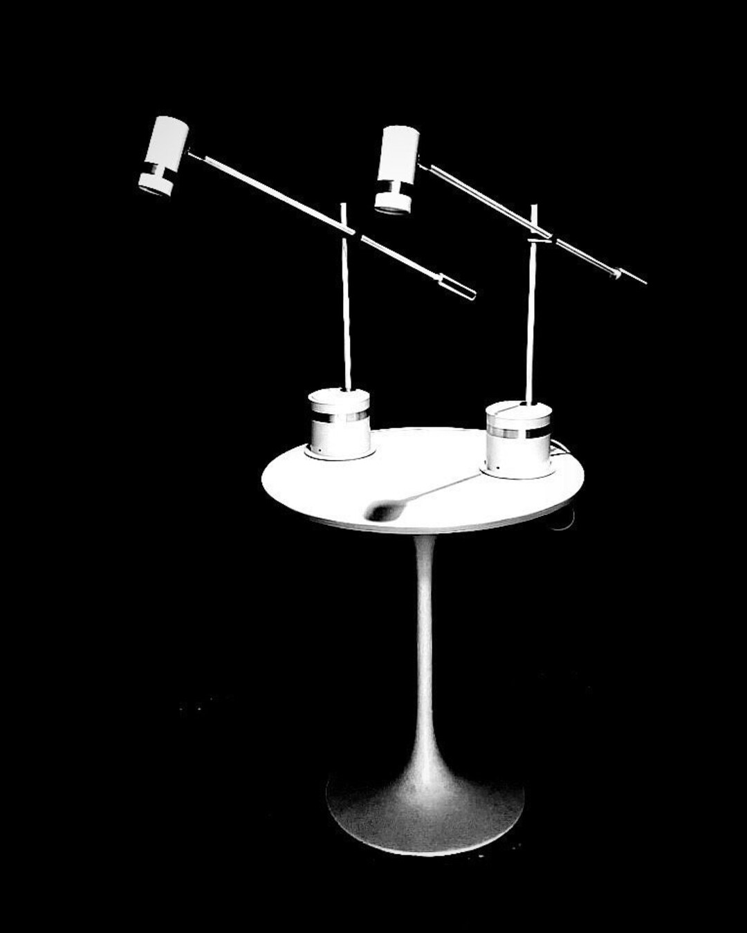 Frandsen Counter Balance Halogen Task Lamps in White With Chrome ...