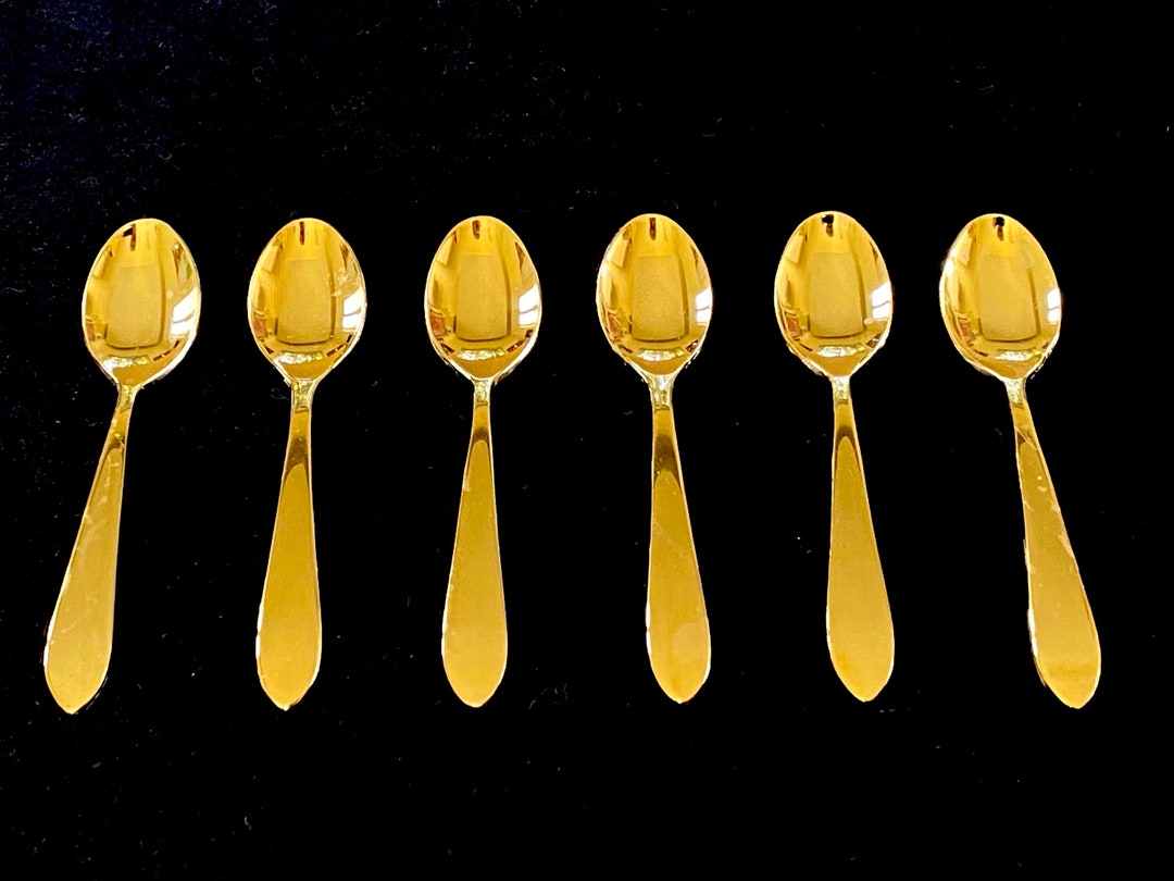 Retroneu Kent Gold Demitasse Spoons - Vintage Set of 6 Demitasse Spoons ...