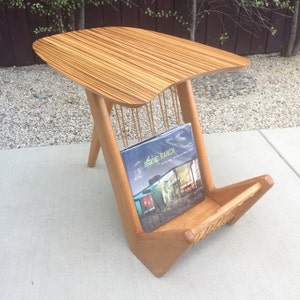 Magazine Side Table - MCM Boomerang Atomic Corded Table AMAZING - Etsy