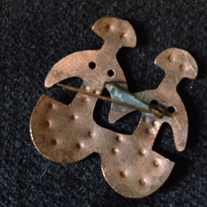 Mid Century Mod Modernist Copper Brooch Pin - Etsy
