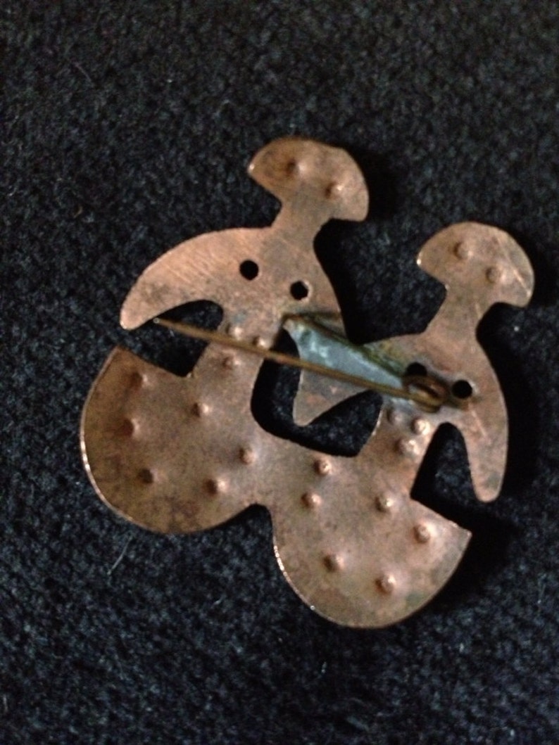 Mid Century Mod Modernist Copper Brooch Pin - Etsy