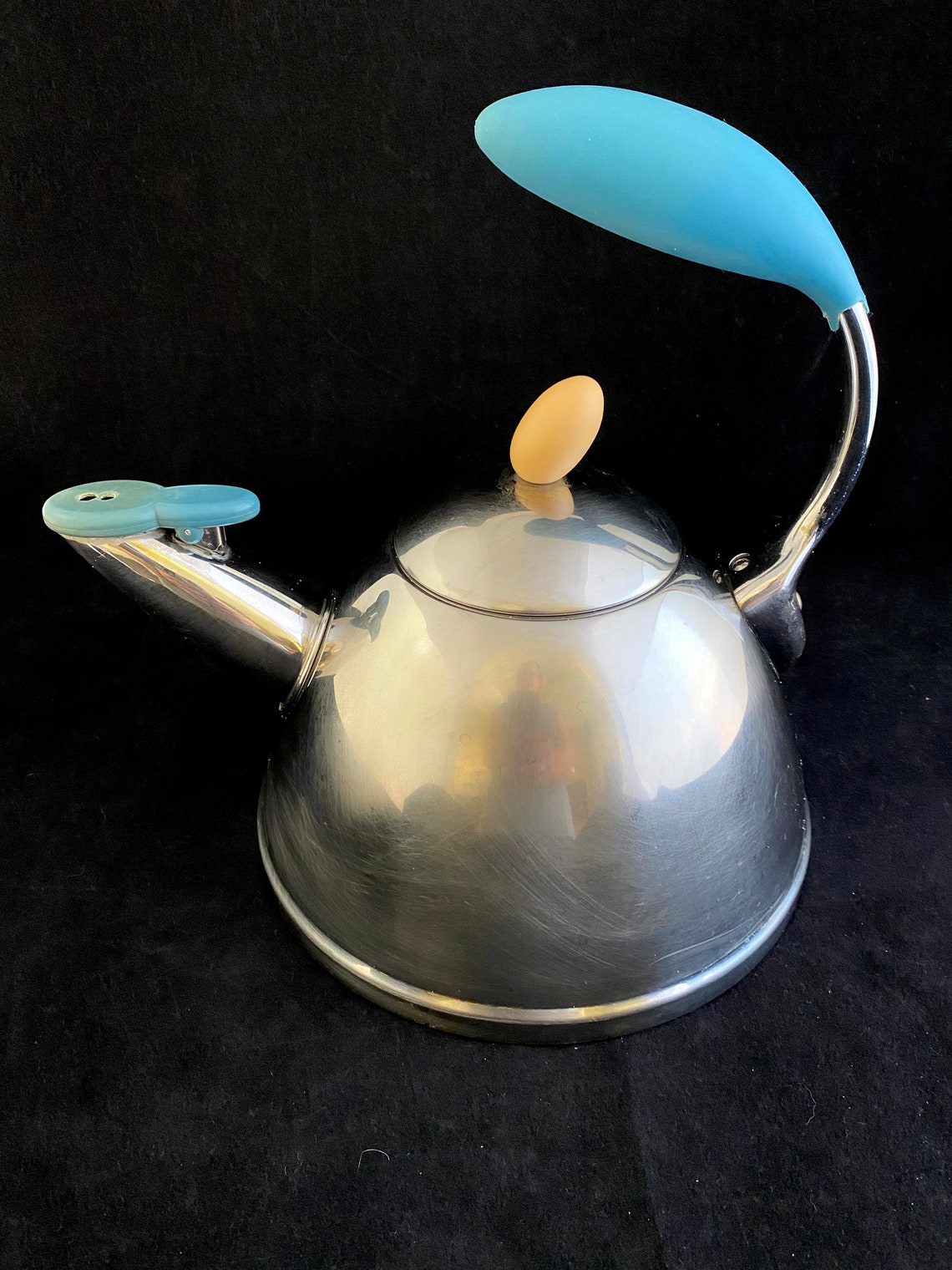 Michael Graves Teapot - Vintage 1980's Modern Design Whistling Teapot ...