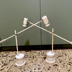 Frandsen Counter Balance Halogen Task Lamps in White With Chrome ...
