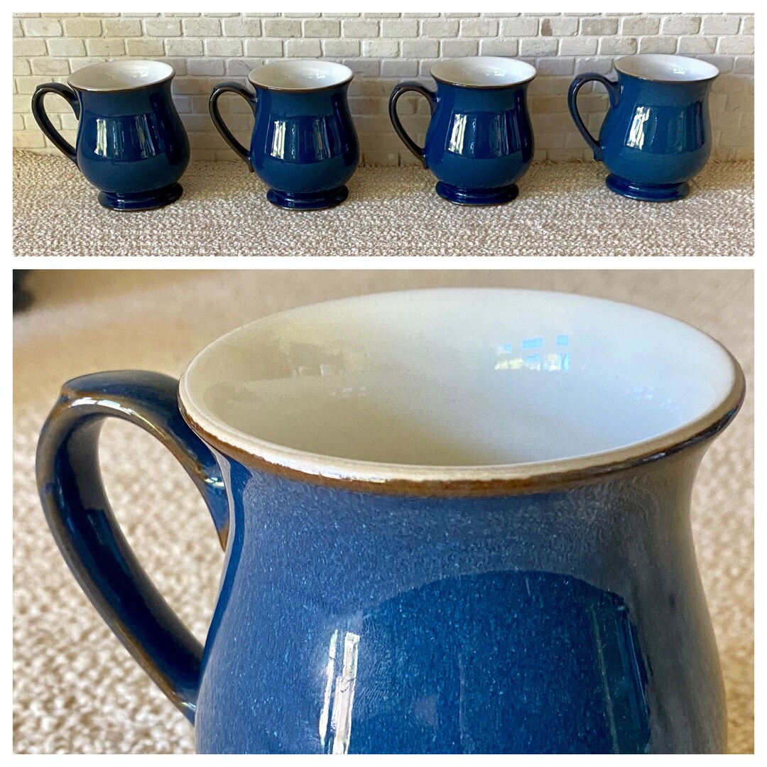 Denby Boston Craftsman Pot Belly Mugs - Set of Four Like New! - Etsy