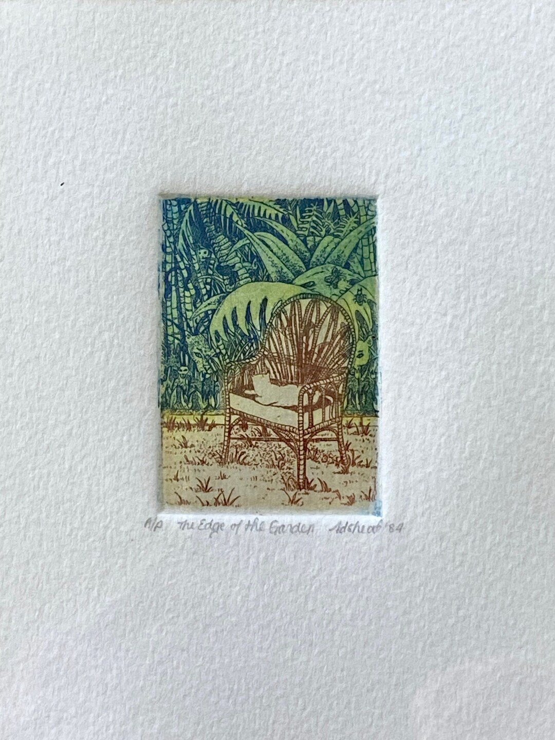 Amy Adshead Signed AP Etching Titled the Edge of the Garden 1984 - Etsy