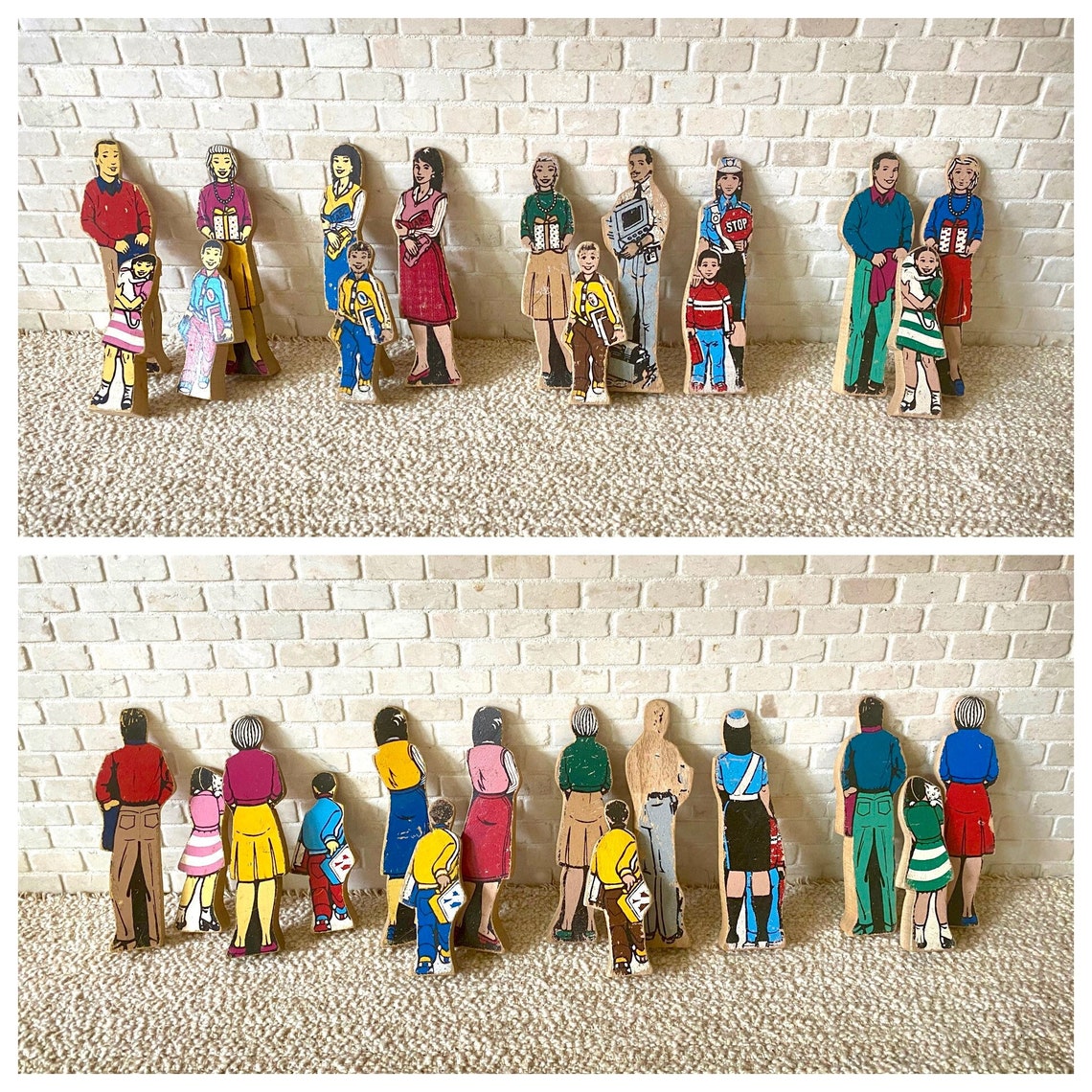 Guidecraft Community Helpers and Families Vintage Wood | Etsy