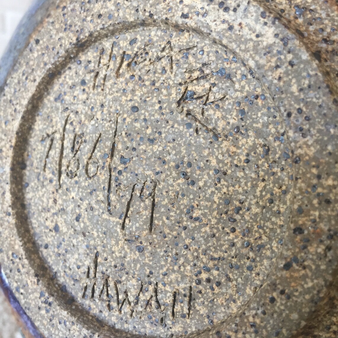 Ed K Higa Hawaii - Lidded Vessel Urn Vase Stoneware With Blue Glaze ...