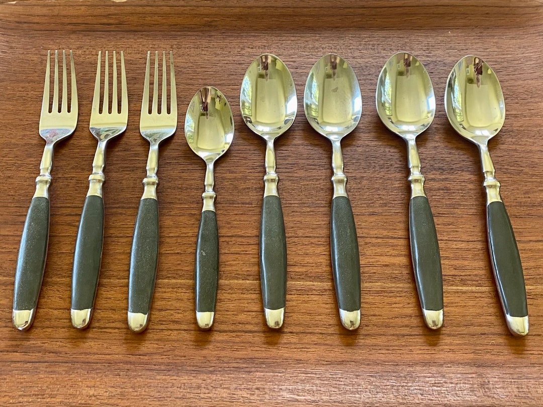 Hampton Silversmith Bistro Black Discontinued Flatware - Dinner Forks ...