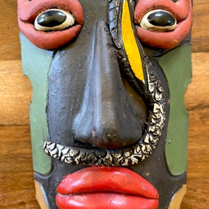 Tribal Clay Mask - Folk Art Hand Painted Mask - Etsy