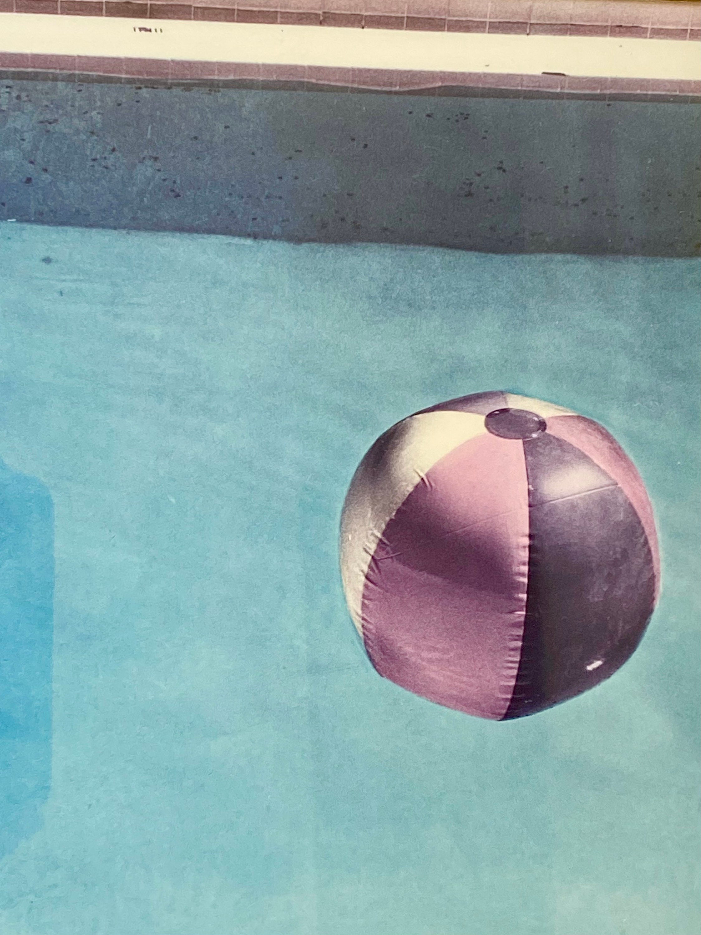 Allan Teger Beach Ball in Pool Vintage Hand Colored | Etsy