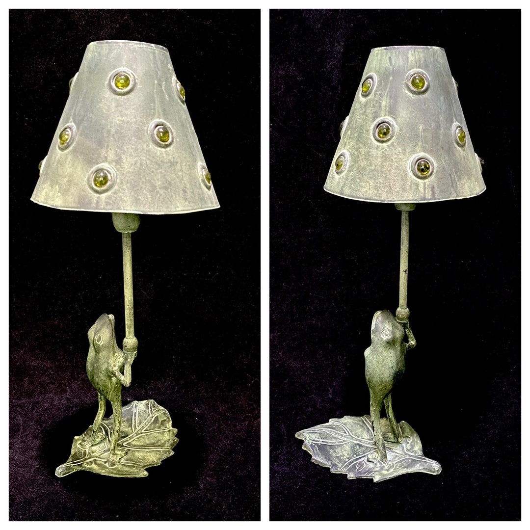 Verdigris Frog Sculpture - Vintage Cast Bronze Frog Candelabra - Etsy