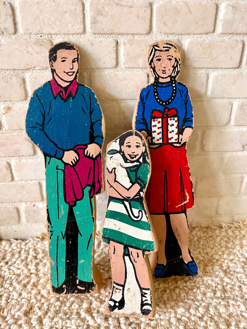 Guidecraft Community Helpers and Families - Vintage Wood Painted ...