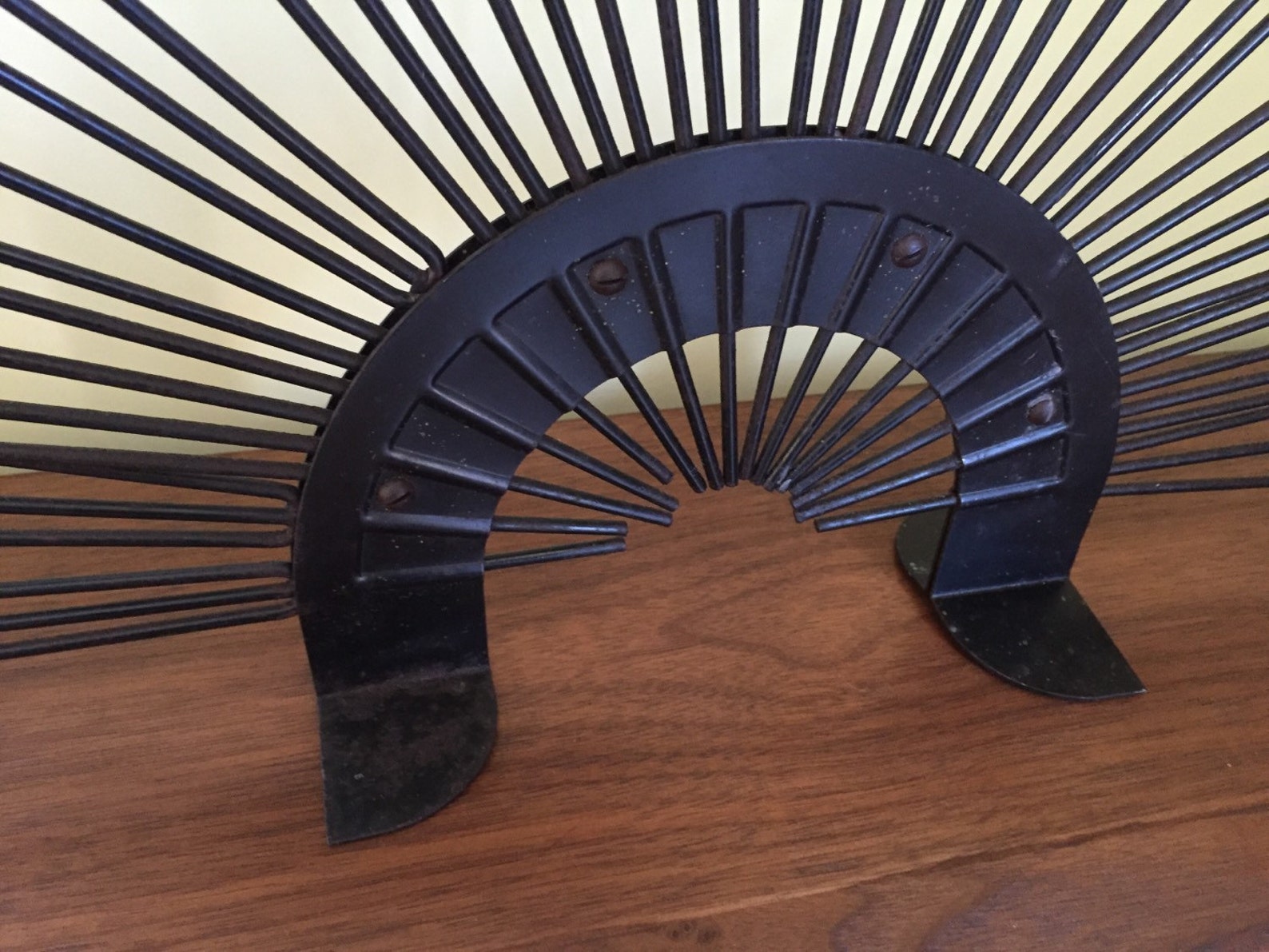 Vintage Iron Sunburst Metal Art Sculpture Divider Architectural Element ...