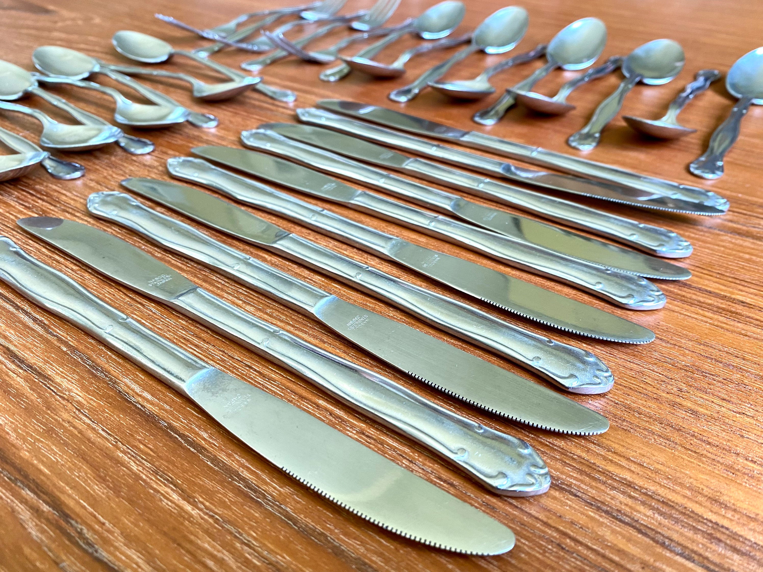 Nasco Delft Flatware Stainless Steel Japan 34 Assorted | Etsy