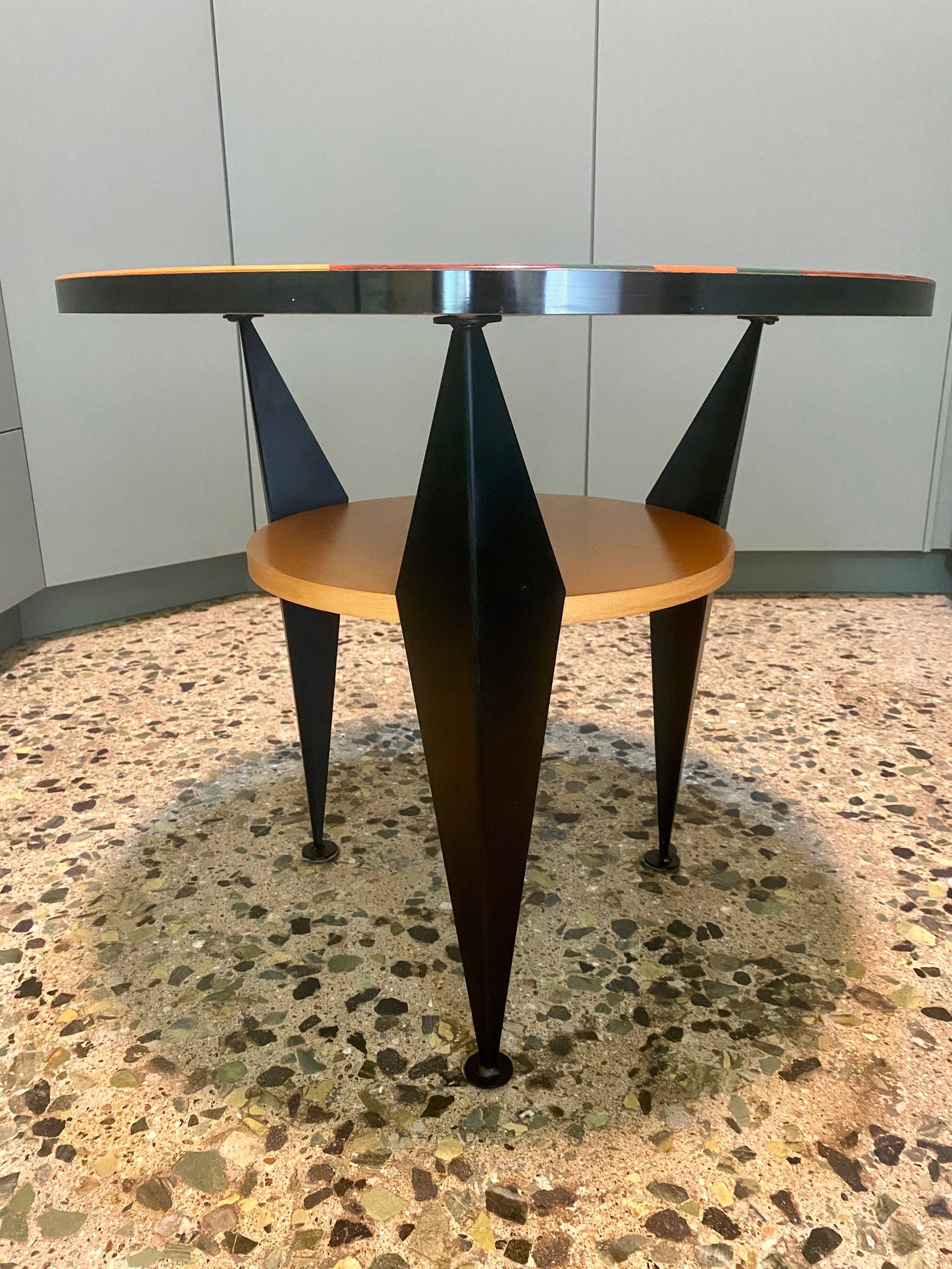 Postmodern Memphis Side Table - Vintage 1990s Memphis Post Modern Two ...