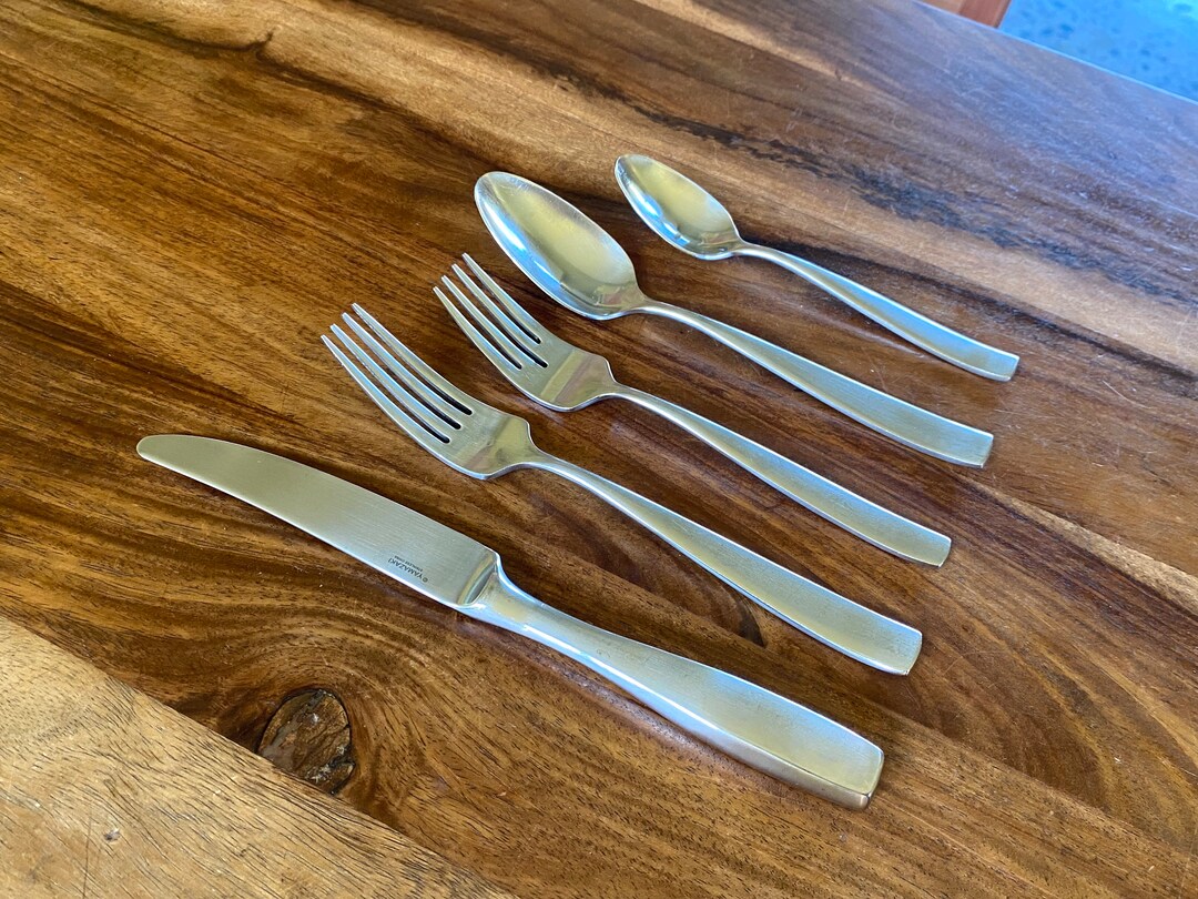 Yamazaki Bolo Flatware - 5 Piece Placesetting Satin Stainless Steel - Etsy