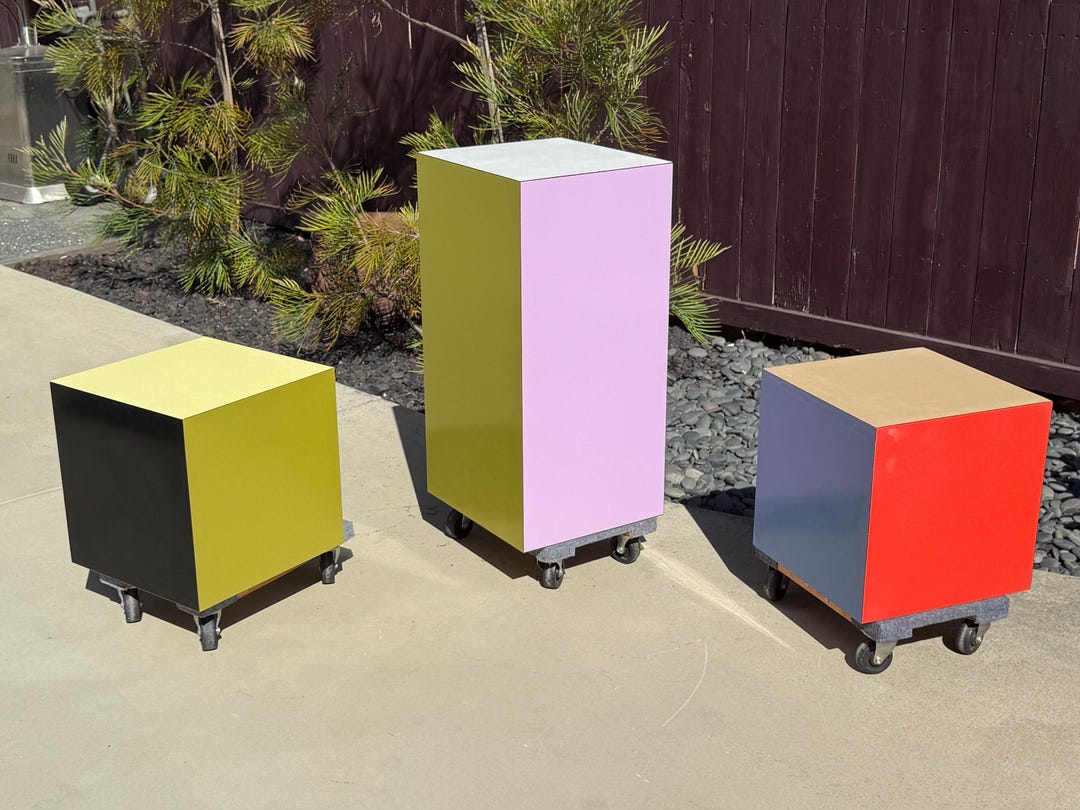 Laminate Display Cube Trio - Multi Color Cube Display's or Tables ...