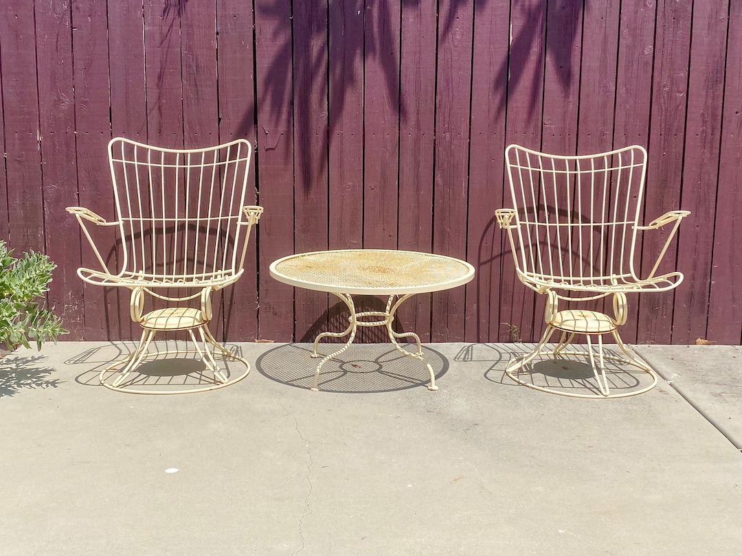 Homecrest Outdoor Furniture - Pair #36 Carousel Swivel Rocking Chairs ...