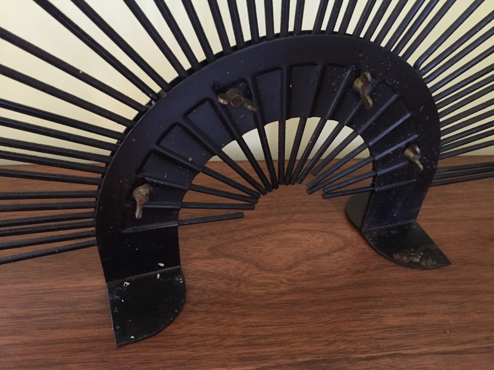 Vintage Iron Sunburst Metal Art Sculpture Divider Architectural Element ...