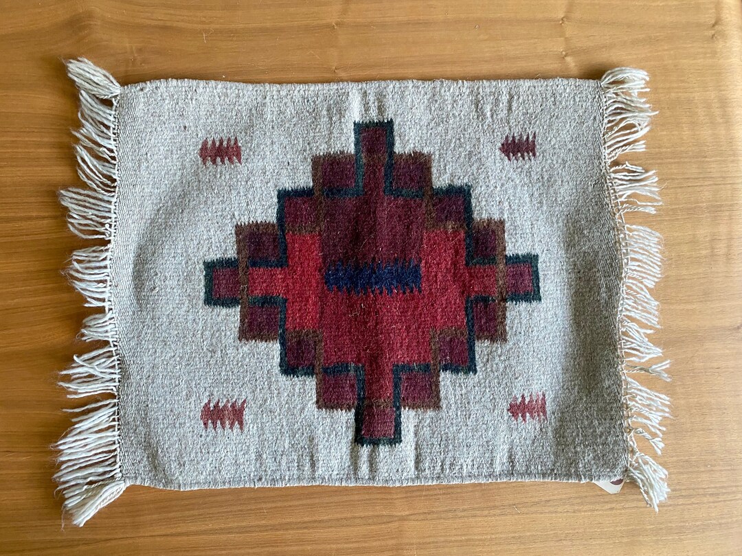 Small Wool Tapestry - Vintage Hand Woven Wool Tapestry - Etsy