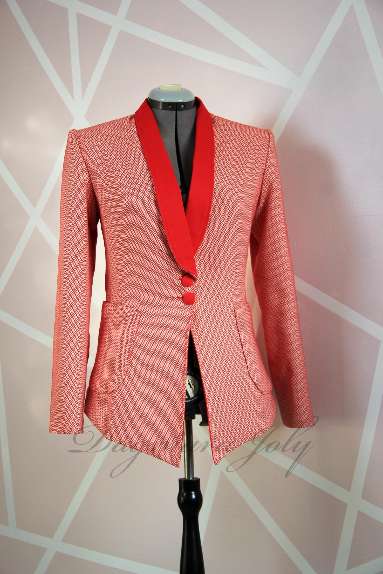Woman Tailored Tuxedo Jacket Ladies Tuxedo Jacket Womens Red - Etsy