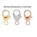 14K Yellow Gold or .925 Sterling Silver Oval Link Lock Jump Ring Bail ...