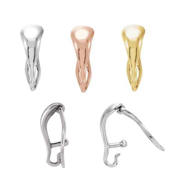 White Gold Bail Clasp - Etsy