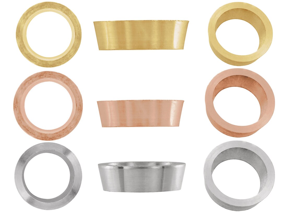 14K 18K Gold/platinum Round Tapered Low Bezel Set Setting One Stone ...