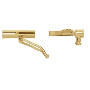 14K Yellow Gold Internal Cord in or Chain in Barrel Clasp W End Caps ...