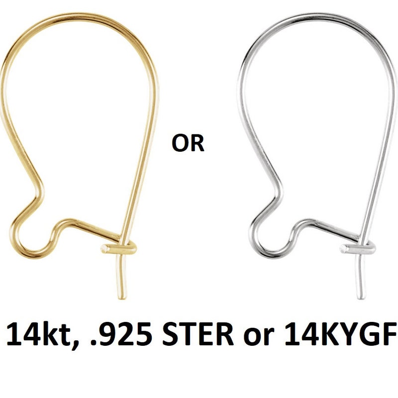 Two Tone 14 Kt Earrings - Etsy