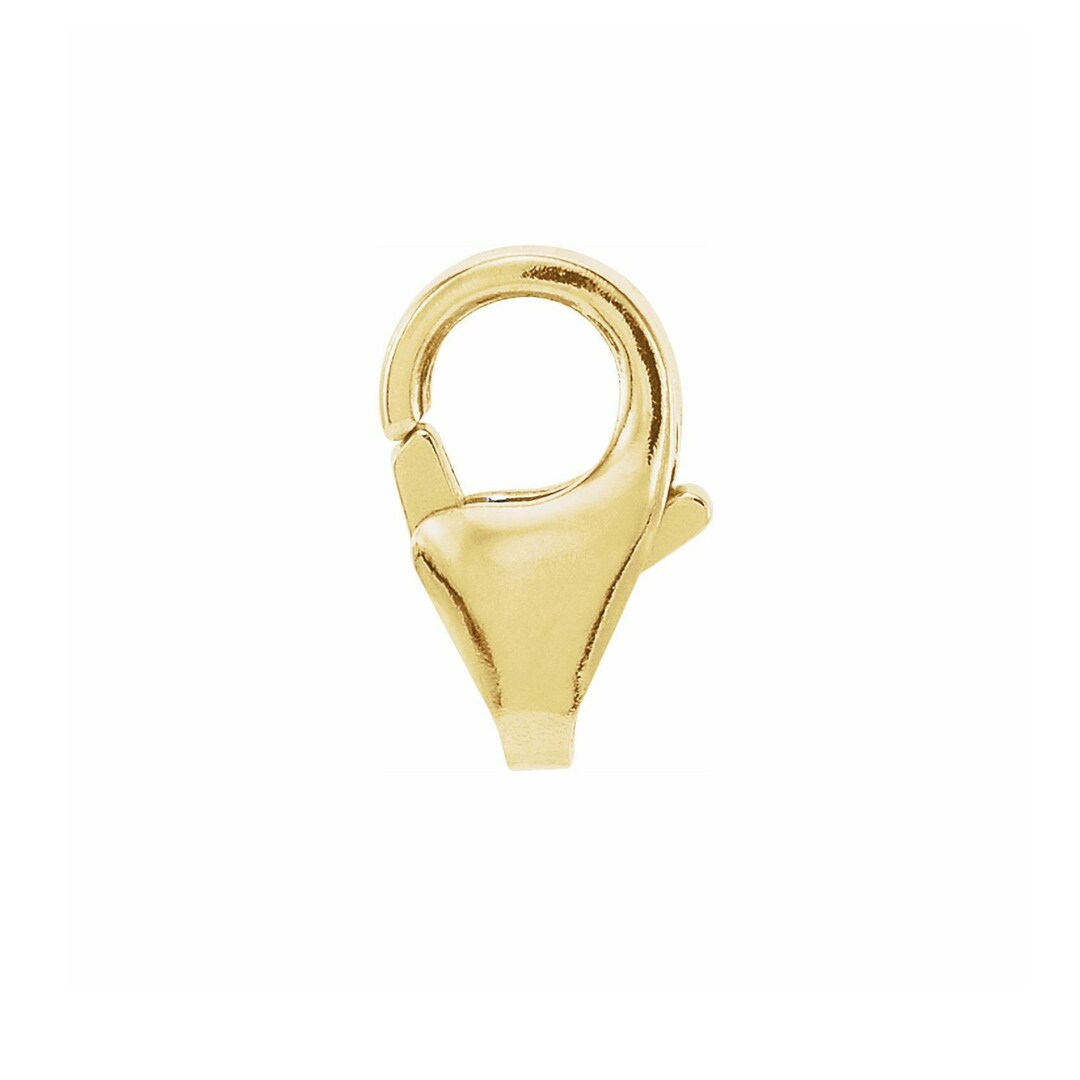 14K Yellow Gold 7x4mm Fancy Oval Tear Drop Lobster Trigger Clasp Hook ...