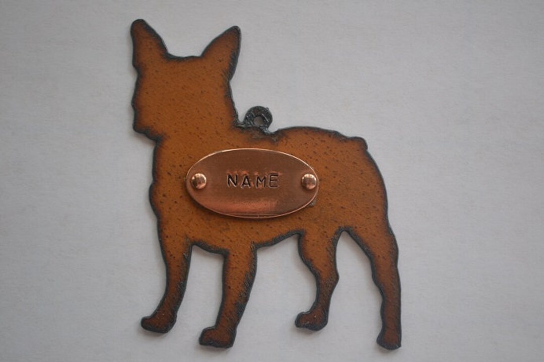 FRENCH BULLDOG Made of Rustic Rusty Rusted Recycled Metal Custom ...