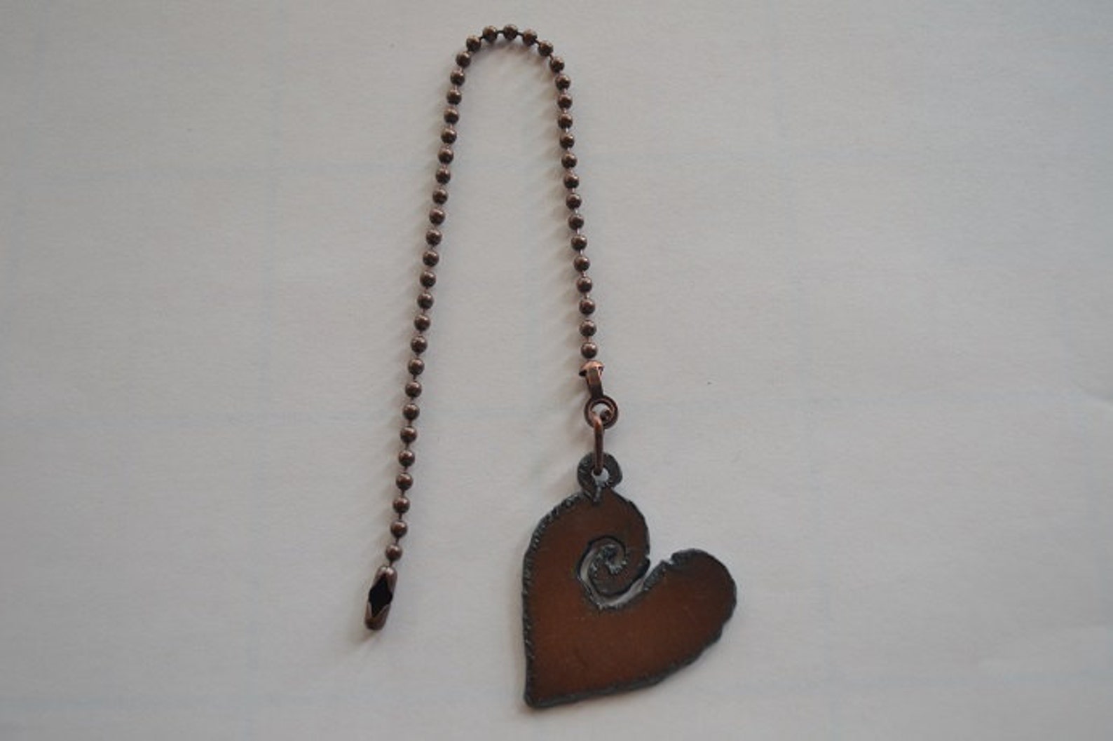 Rustic Rusty Rusted Recycled Metal Charm WHIMSICAL HEART Ceiling Fan ...
